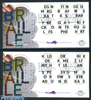 Postzegel 2009, Nederland Braille 12v FDC (2 covers), 2009 - Filatelie - PostBeeld.nl - Online ...