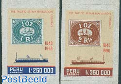 Postzegel 1990, Peru Pacific steam navigation company 2v s-a, 1990 ...